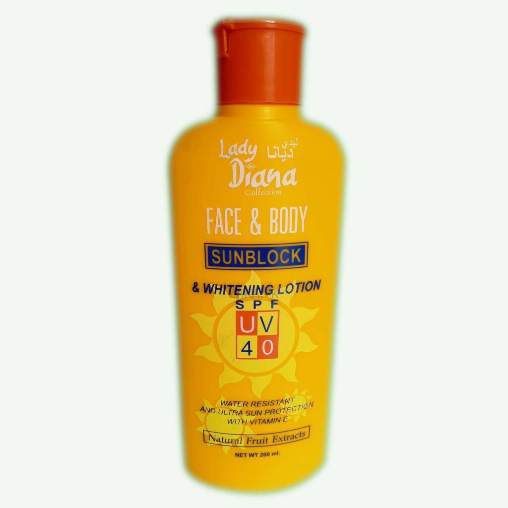 Lady Diana SunBlock Spf 40 200ml - Zara.pk